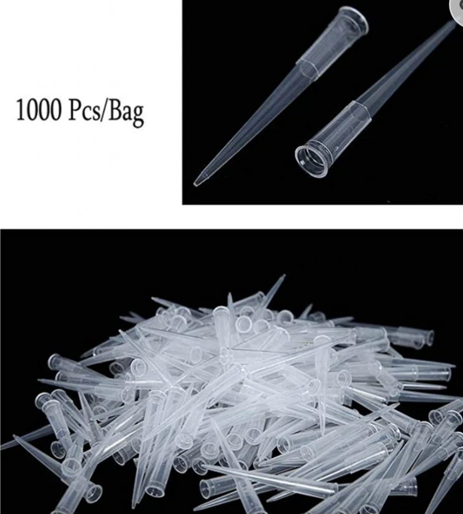 Pipette Tips 200 UL 1000 PCS Clear Laboratory Universal Plastic Liquid ...